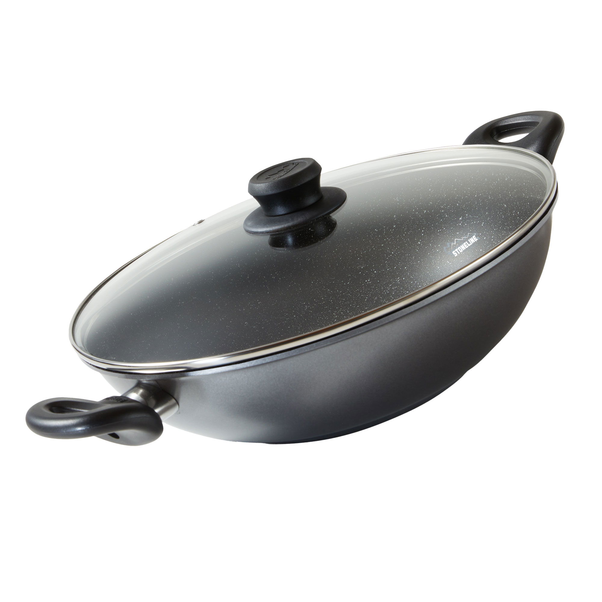 STONELINE® wok polyvalent 28 cm : adapté à l'induction avec couvercle