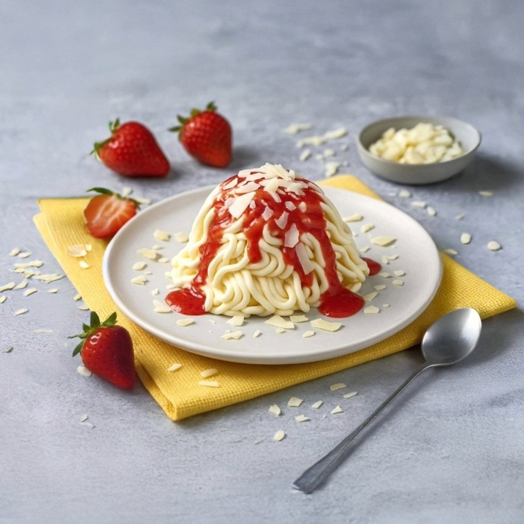 Faire soi-même de la glace aux spaghettis - un délicieux dessert d'été ...