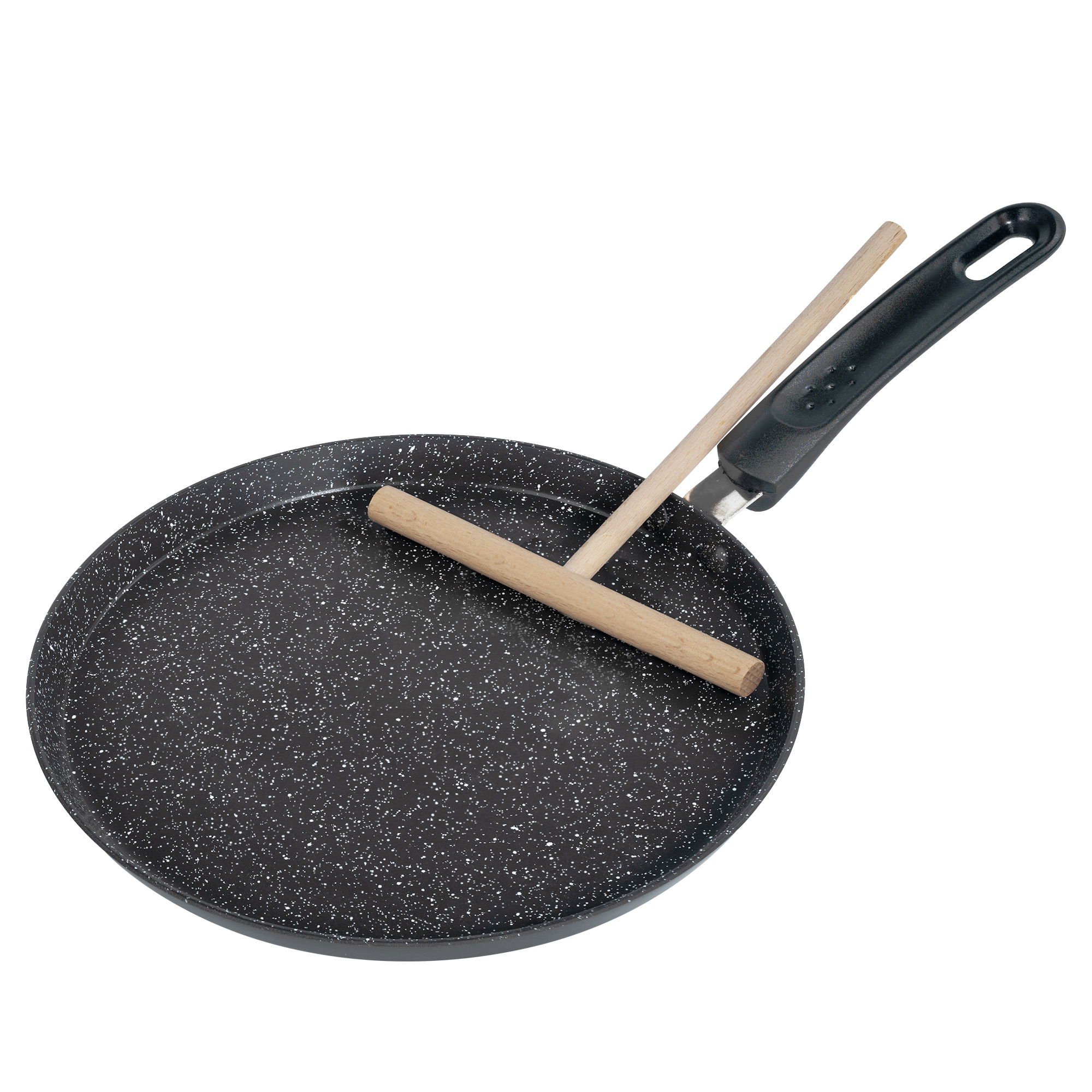 Crepe Pan 25 cm | Black | Riveted | 9195