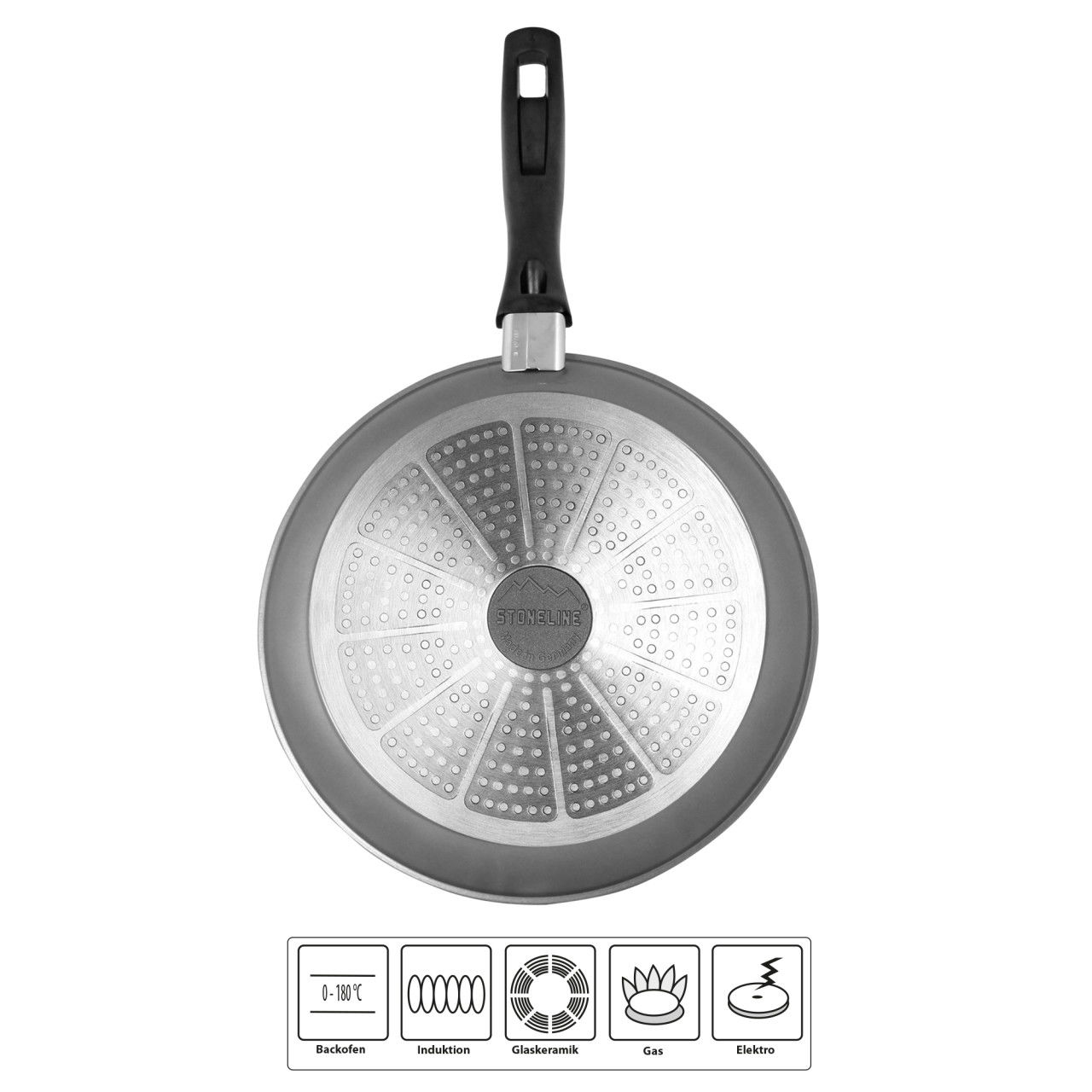 Deep Frying Pan 24 cm | without Lid - Black | Black | without lid | 24 ...