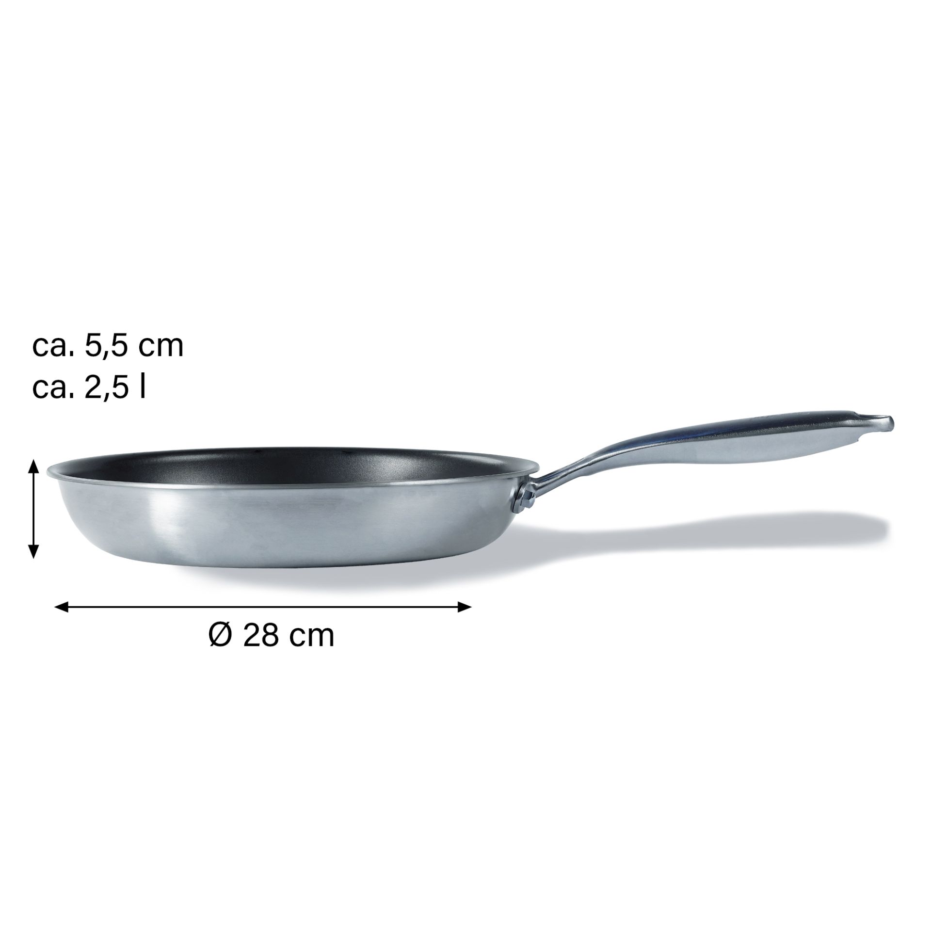 SILVERSTAR® stainless steel frying pan, 20 cm