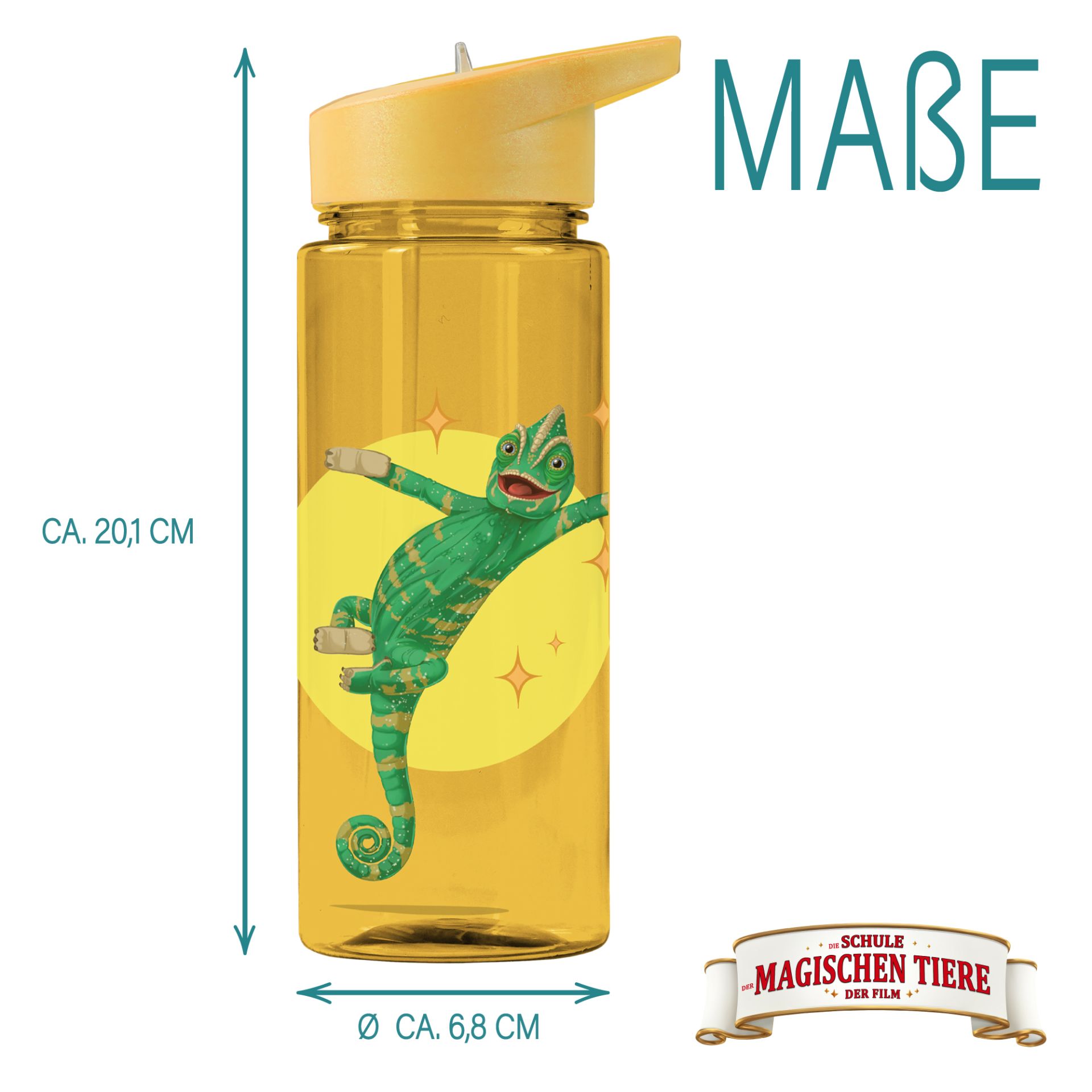 The School of Magical Animals Water Bottle 500 ml rPET | Yellow, Caspar ...